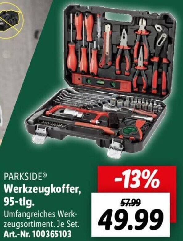 PARKSIDE Werkzeugkoffer, 95-tlg. Angebot bei Lidl
