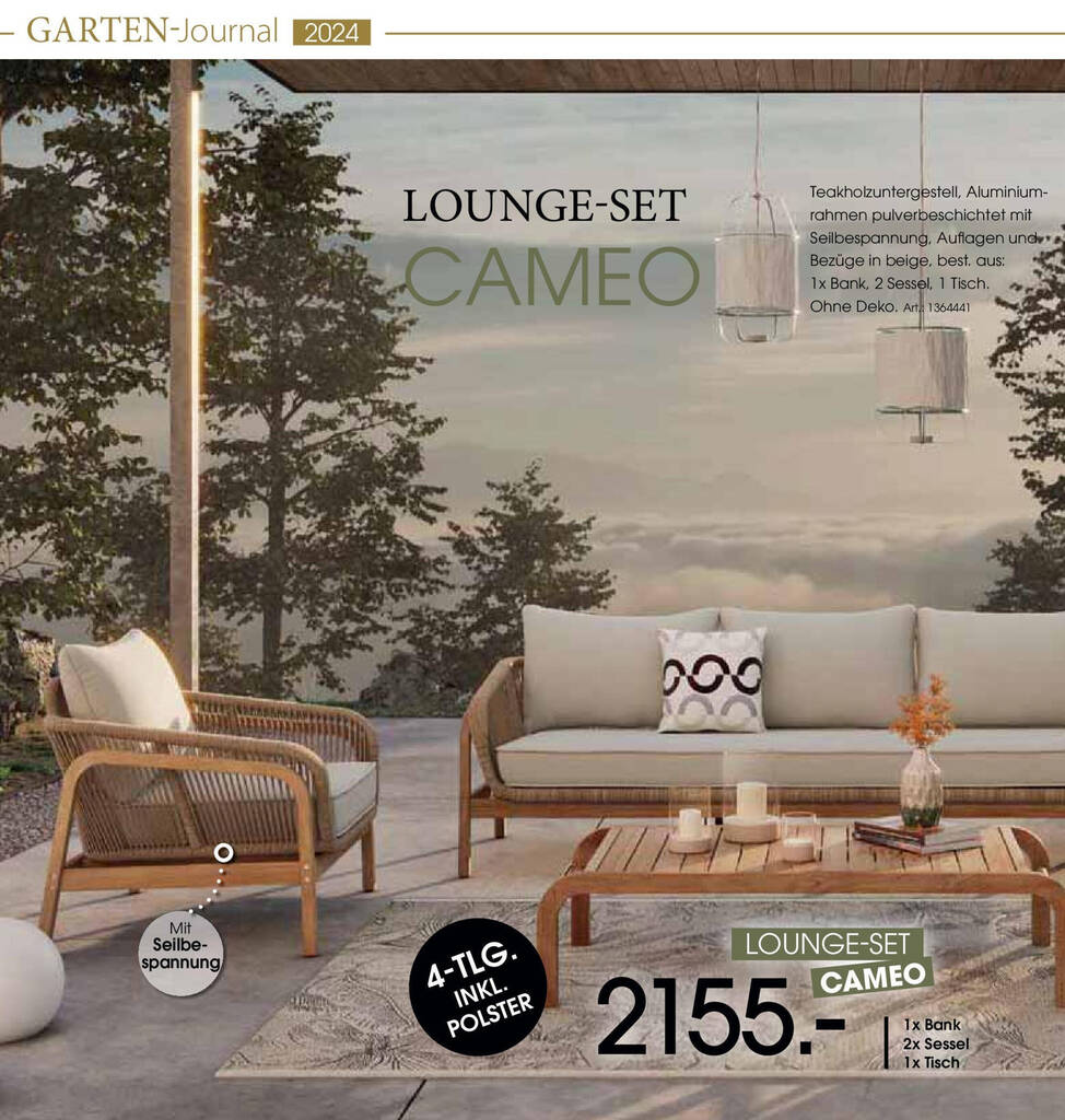 LOUNGE-SET CAMEO Angebot bei Zurbrüggen