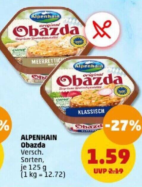 ALPENHAIN Obazda 125 g Angebot bei PENNY