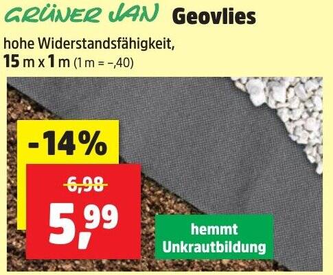 GRÜNER JAN Geovlies Angebot bei Thomas Philipps