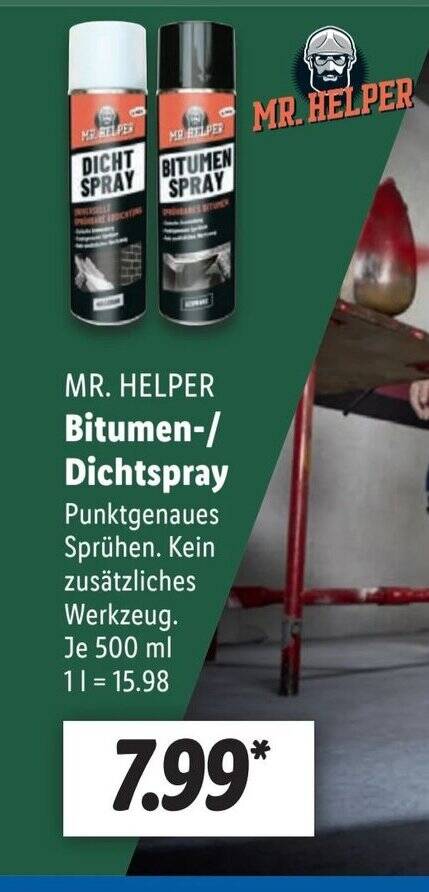 MR. HELPER Bitumen-/ Dichtspray 500 ml Angebot bei Lidl