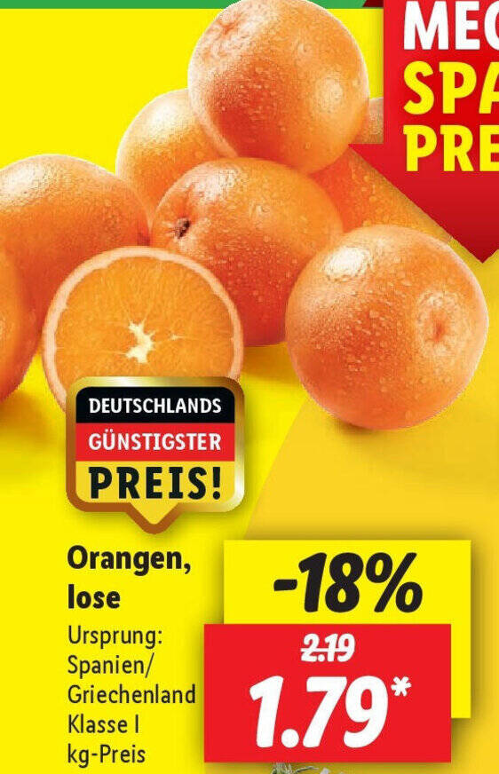 Orangen, kg Angebot bei Lidl
