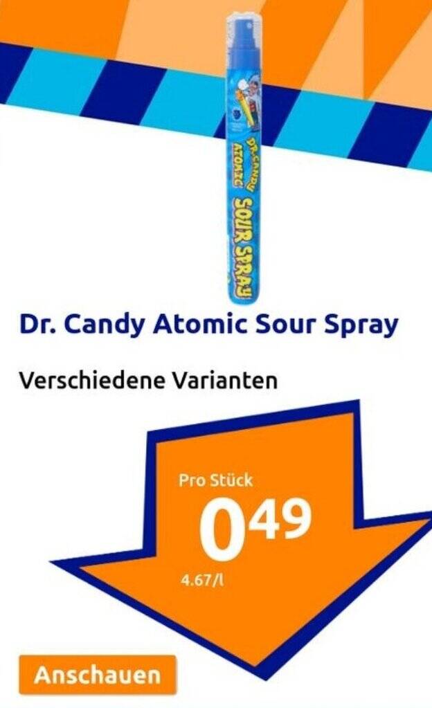 Dr. Candy Atomic Sour Spray Angebot bei Action