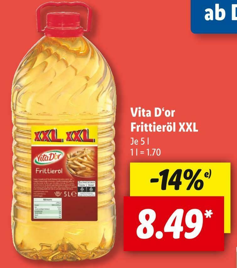 Vita d‘or frittieröl xxl Angebot bei Lidl
