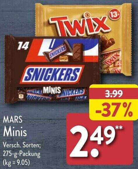 MARS Minis 275 g Packung Angebot bei Aldi Nord