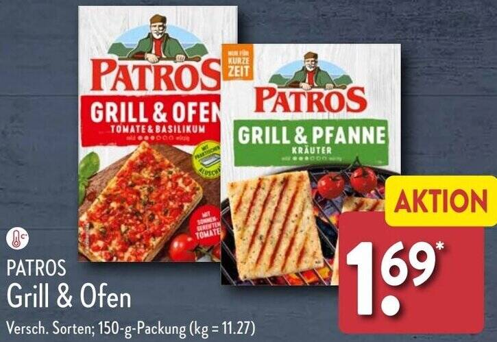 PATROS Grill & Ofen 150 g Packung Angebot bei Aldi Nord