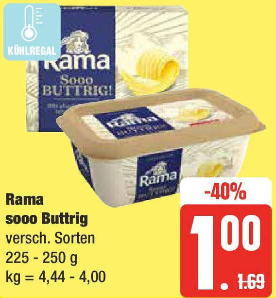 Rama sooo Buttrig 225-250 g Angebot bei Edeka