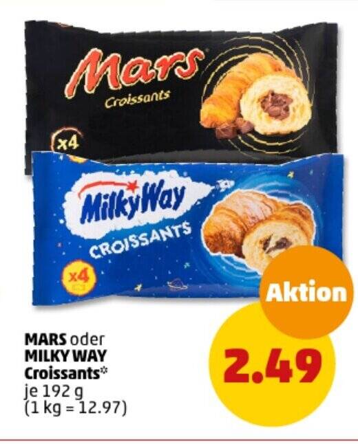 MARS oder MILKY WAY Croissants* je 192 g Angebot bei PENNY