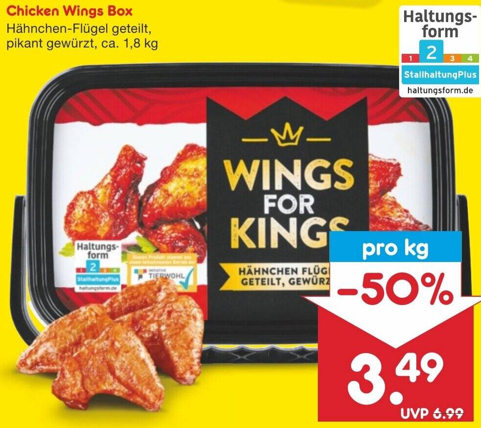 Chicken Wings Box ca. 1,8 kg Angebot bei Netto Marken-Discount