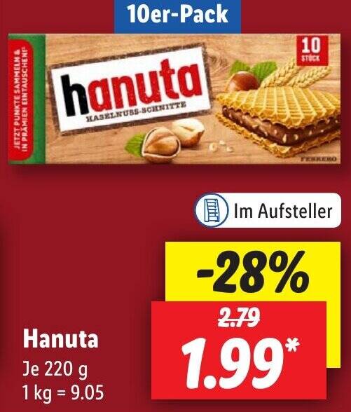 Hanuta 220 g Angebot bei Lidl