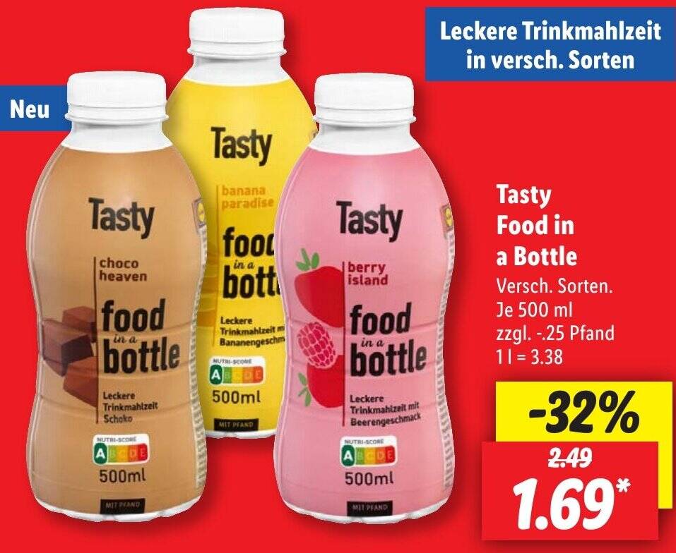 Tasty Food in a Bottle 500 ml Angebot bei Lidl