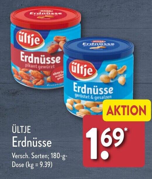 ültje Erdnüsse 180g Angebot bei Aldi Nord