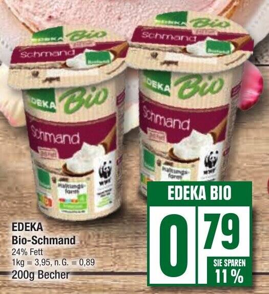 EDEKA Bio-Schmand 200g Becher Angebot bei Edeka
