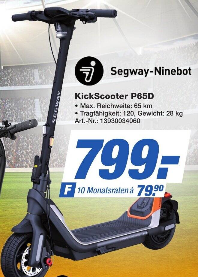 Segway-Ninebot KickScooter P65D Angebot bei Expert Technomarkt