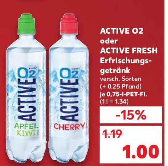 ACTIVE 02 oder ACTIVE FRESH Erfrischungs- getränk 0,75 l PET Fl ...