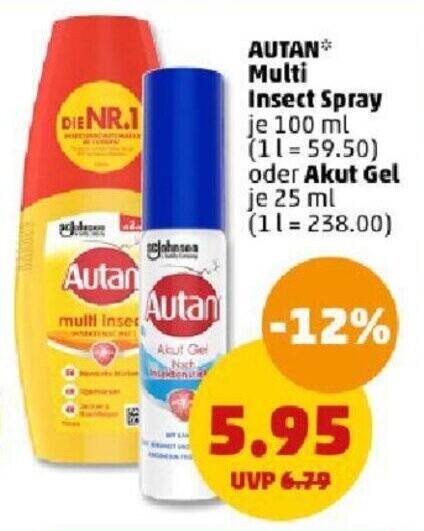 AUTAN Multi Insect Spray 100 ml Angebot bei PENNY