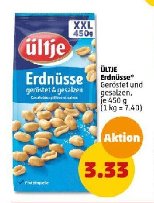 ÜLTJE Erdnüsse 450 g Angebot bei PENNY