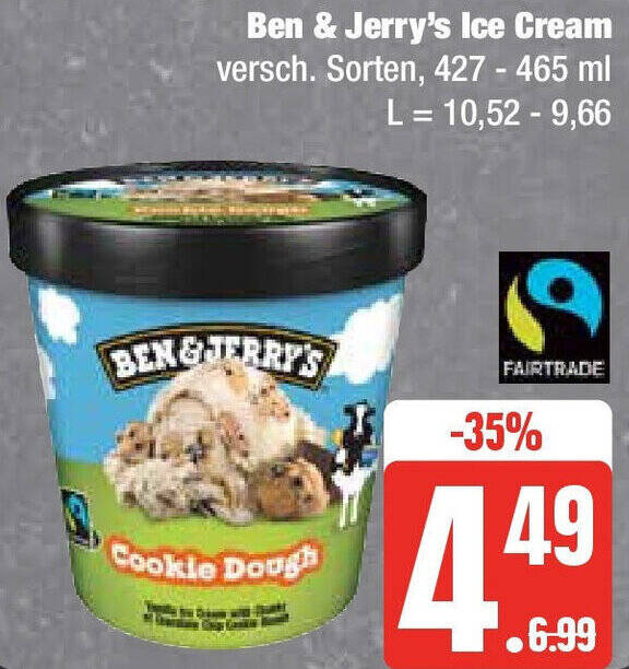 Ben & Jerry's Ice Cream 427 - 465 ml Angebot bei Edeka