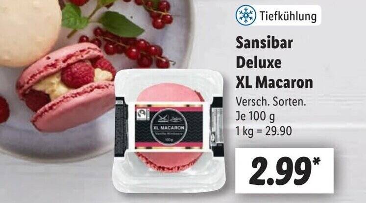 Sansibar Deluxe XL Macaron 100 g Angebot bei Lidl