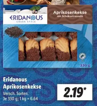 Eridanous Aprikosenkekse 330 g Angebot bei Lidl