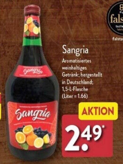 Sangria 1,5 l Flasche Angebot bei Aldi Nord