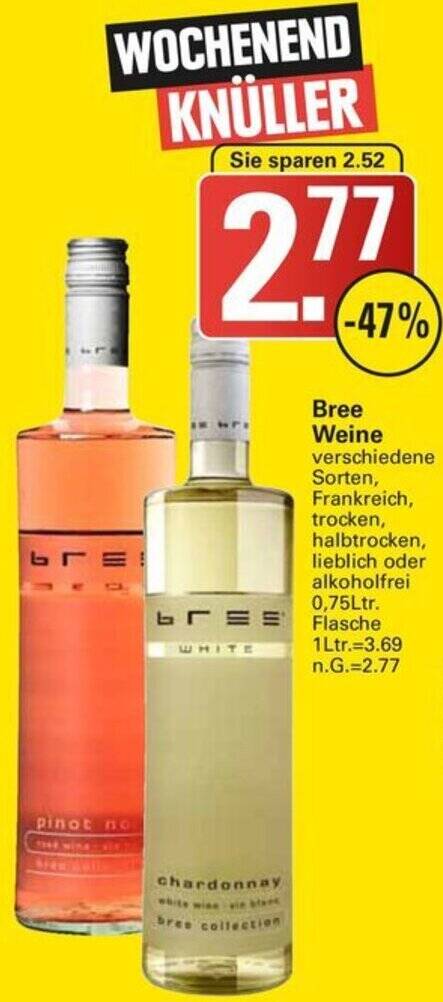 Bree Weine 0,75Ltr. Flasche Angebot bei WEZ