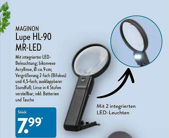Lupe Hl-90 Mr-led Angebot bei Aldi Nord