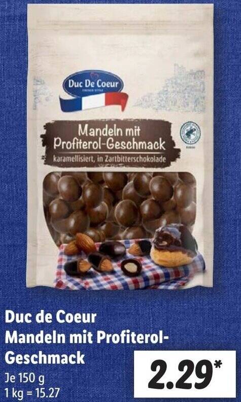 Duc De Coeur Mandeln mit Profiterol-Geschmack 150 g Angebot bei Lidl