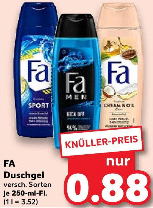 FA Duschgel 250-ml-FI. Angebot bei Kaufland