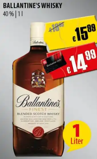 BALLANTINE'S WHISKY 1 Liter Angebot bei FreeOneShop