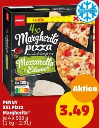 PENNY XXL Pizza Margherita 4 x 300 g Angebot bei PENNY