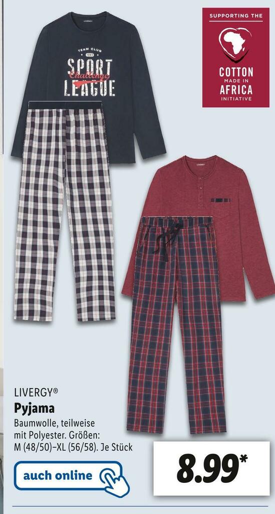 Livergy pyjama Angebot bei Lidl