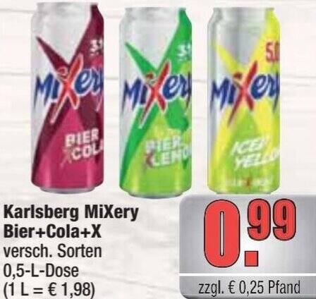 Karlsberg MiXery Bier+Cola+X 0,5 L-Dose Angebot bei alldrink
