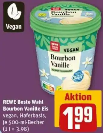 REWE Beste Wahl Bourbon Vanille Eis 500 ml Becher Angebot bei REWE