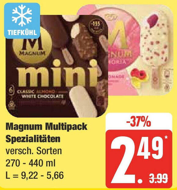 Magnum Multipack Spezialitäten 270-440 ml Angebot bei Edeka