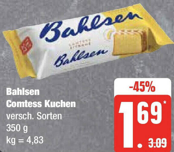 Bahlsen Comtess Kuchen 350 g Angebot bei Edeka
