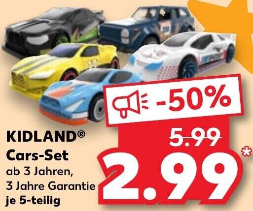 KIDLAND Cars-Set 5-teilig Angebot bei Kaufland