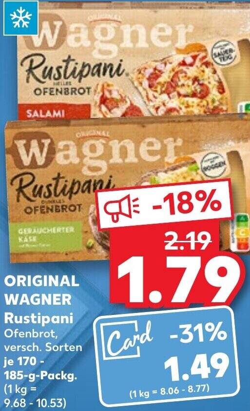 ORIGINAL WAGNER Rustipani 170-185 g Packg. Angebot bei Kaufland