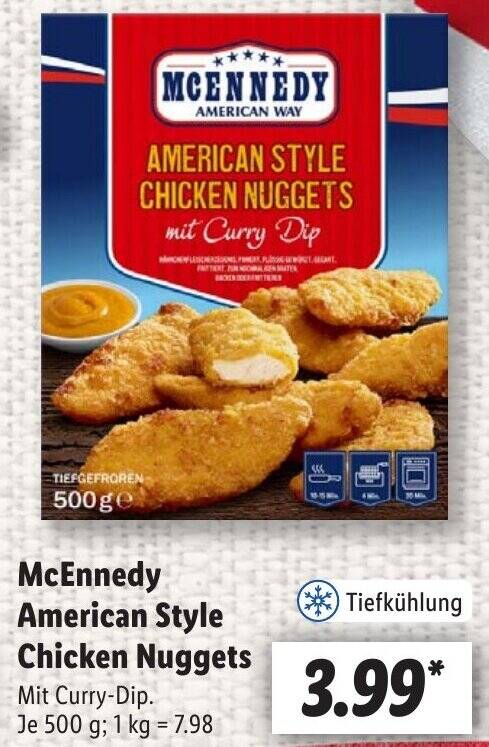 McEnnedy American Style Chicken Nuggets 500 g Angebot bei Lidl