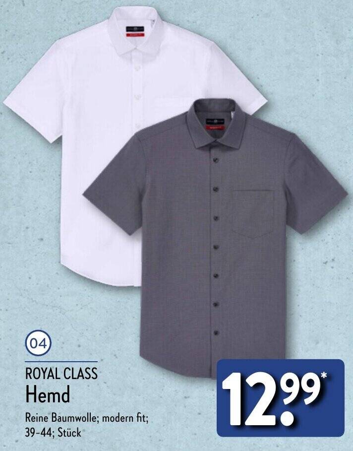 ROYAL CLASS Hemd Angebot bei Aldi Nord