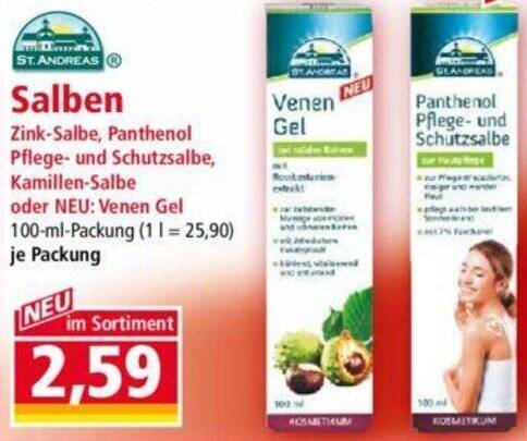 ST. ANDREAS Salben 100 ml Packung Angebot bei Norma