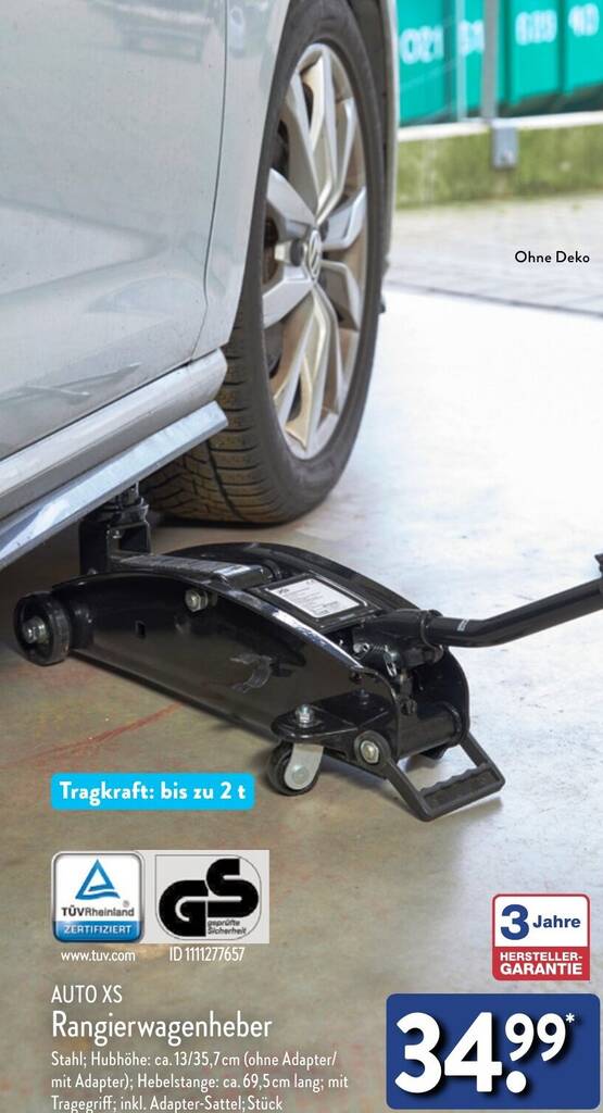 AUTO XS Rangierwagenheber Angebot bei Aldi Nord