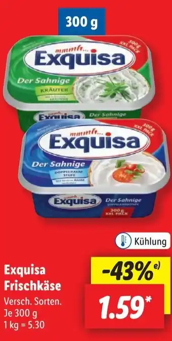 Exquisa Frischkäse 300 g Angebot bei Lidl