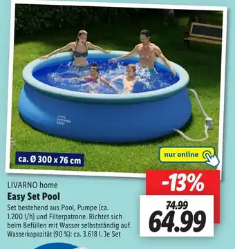 LIVARNO home Easy Set Pool Angebot bei Lidl