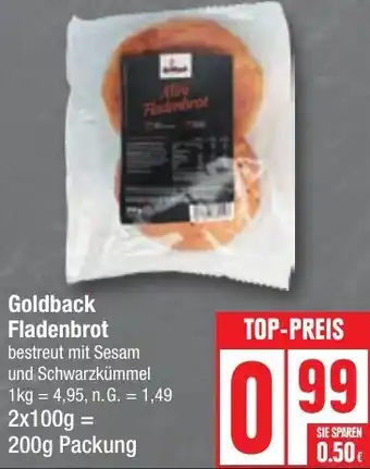 Goldback Fladenbrot 200g Packung Angebot bei Edeka