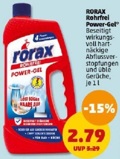 RORAX Rohrfrei Power-Gel 1 L Angebot bei PENNY