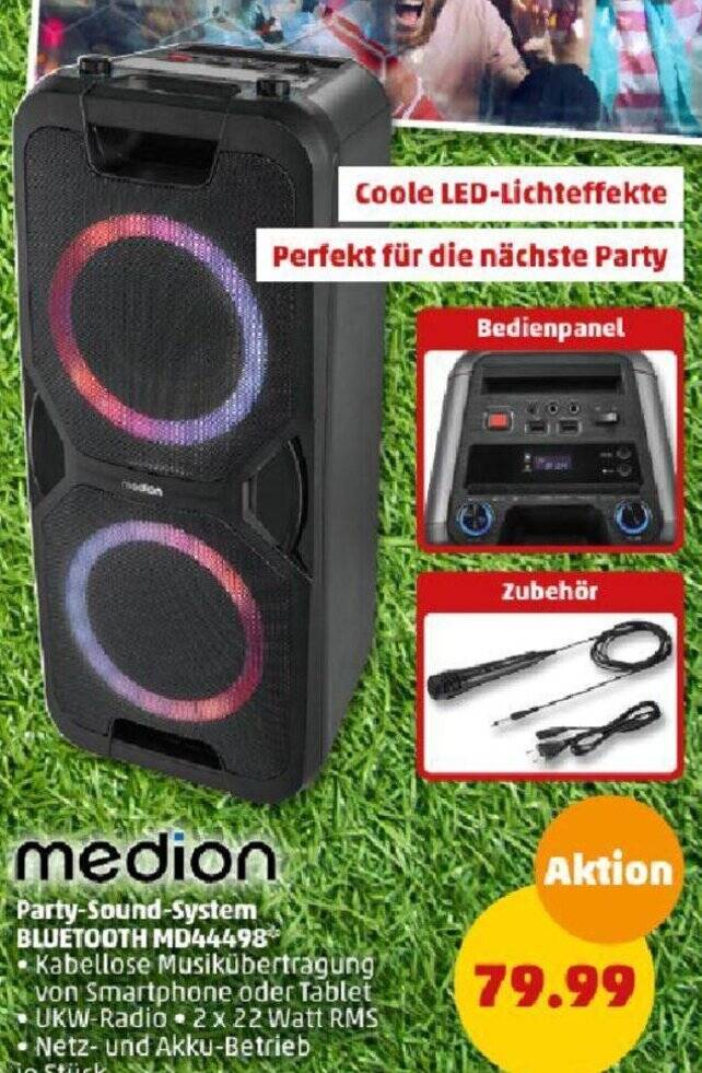 Medion Party-Sound-System BLUETOOTH MD44498 Angebot bei PENNY