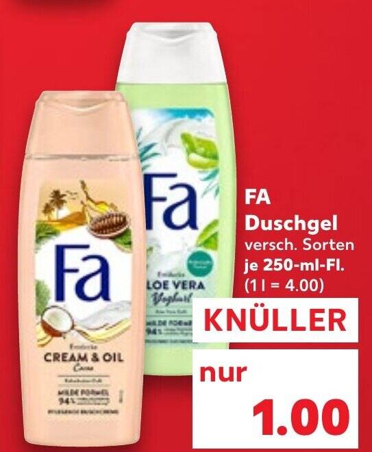 FA Duschgel 250 ml Fl. Angebot bei Kaufland
