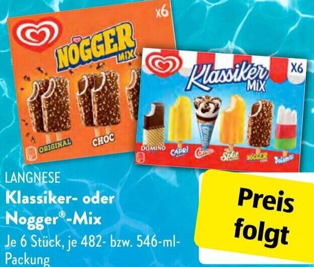 LANGNESE Klassiker oder Nogger Mix 482-564 ml Packung Angebot bei Aldi Süd