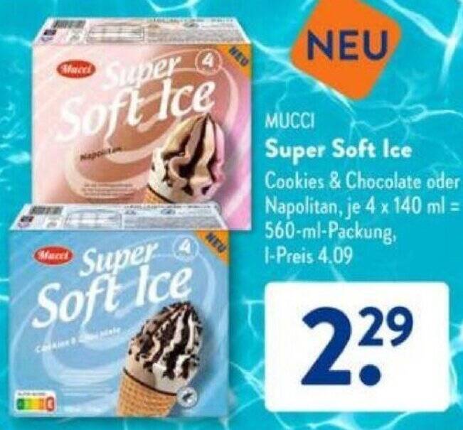 MUCCI Super Soft Ice 560 ml Packung Angebot bei Aldi Süd